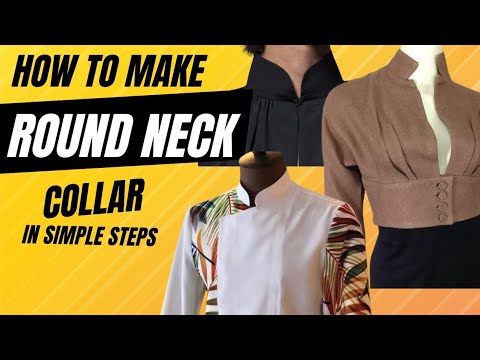 Round Neck / Mandarin / Under Collar Tutorial in simple steps. - YouTube