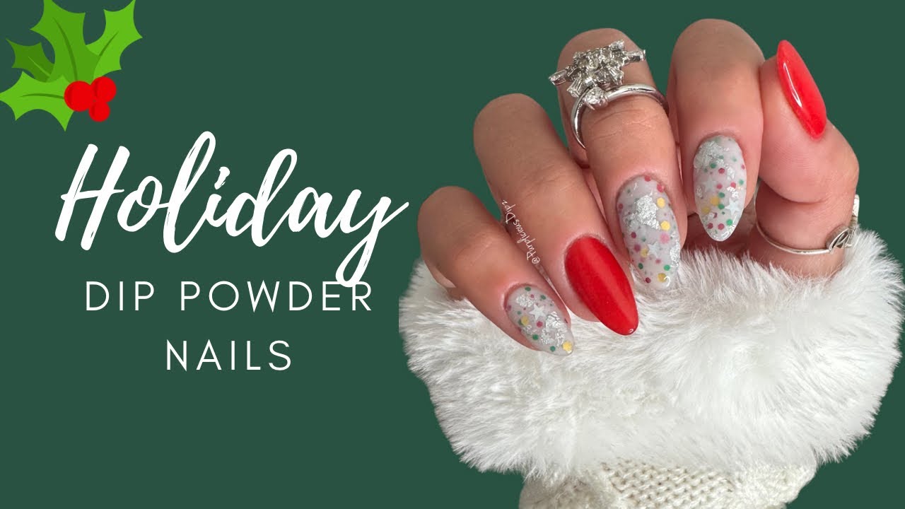 Holiday Dip Powder Nails At Home | Natural Nails | West Coast Dips ...