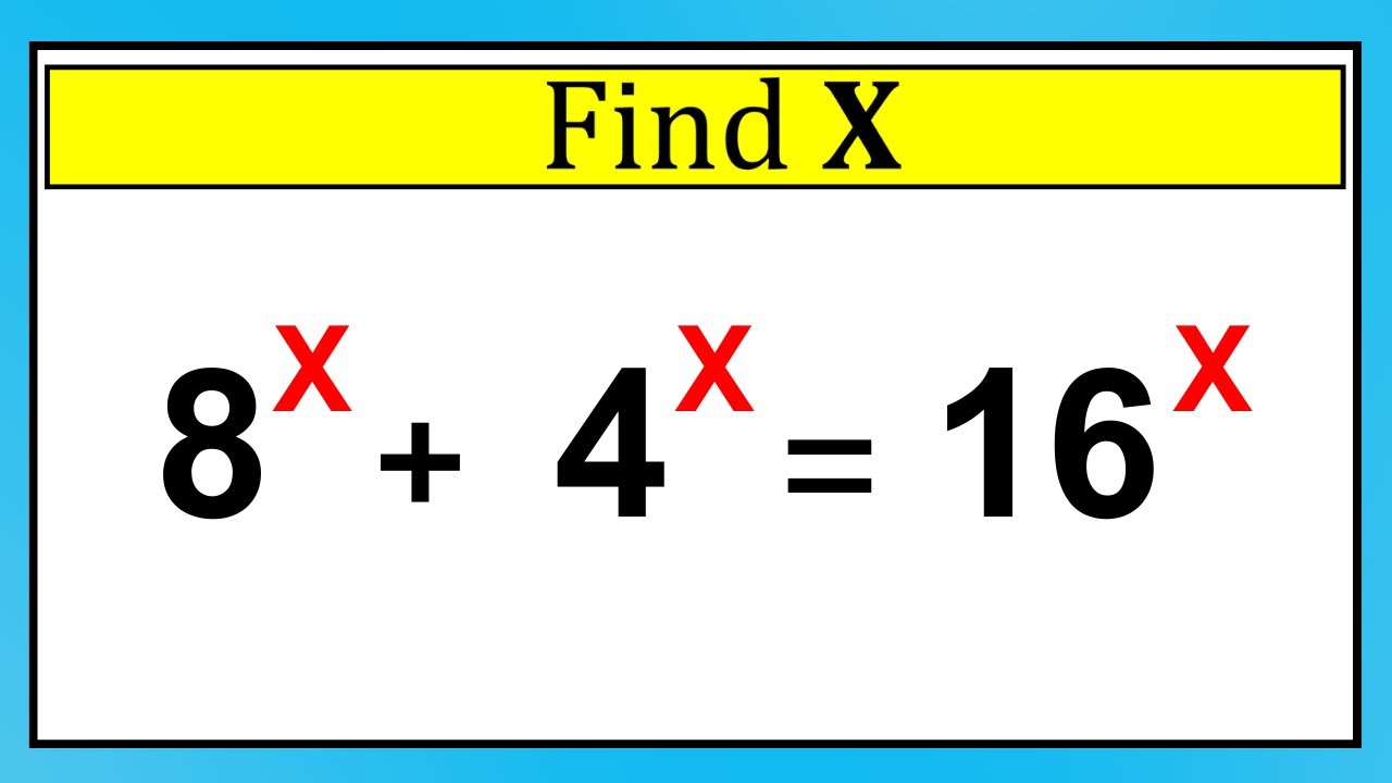 Nice Algebra Math Simplification | Find the Value of X| Math Olympiad ...