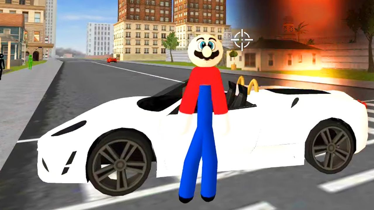 Super Stick Bros Stickman Rope Hero Gangstar Crime - Gameplay Trailer ...