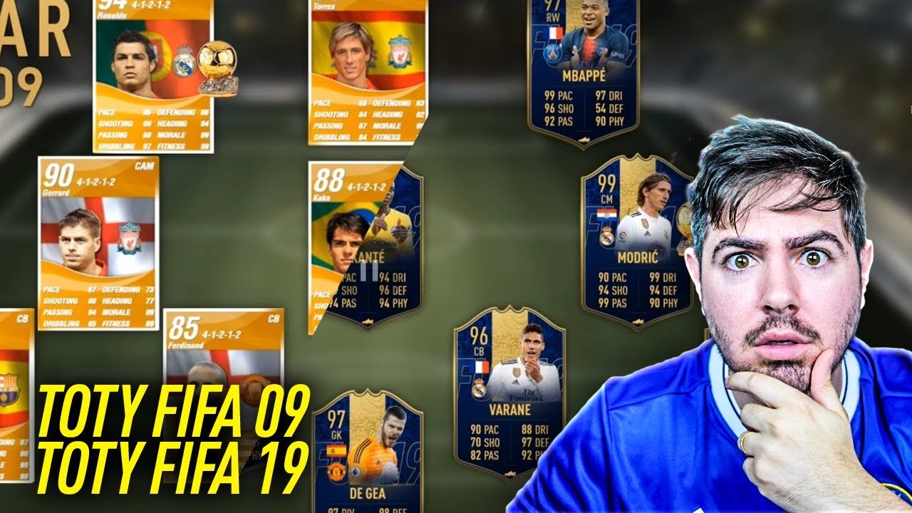 TODOS OS TOTY DO FIFA!!! DO FIFA 2009 AO FIFA 2019!!! - YouTube