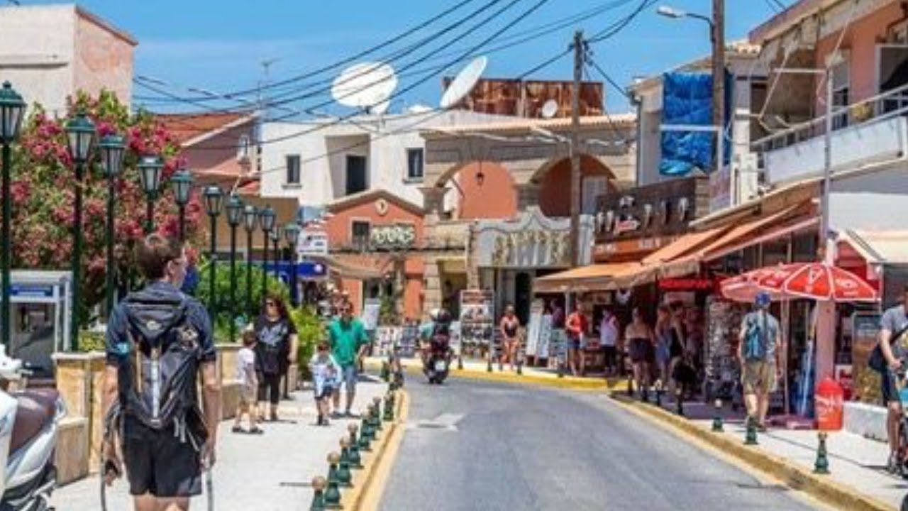 Sidari CORFU Strip Walking Tour July 2024. - YouTube