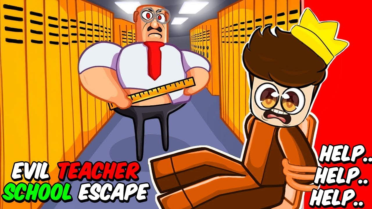 ESCAPING THE EVIL TEACHER IN ROBLOX ESCAPE SCHOOL!! - YouTube