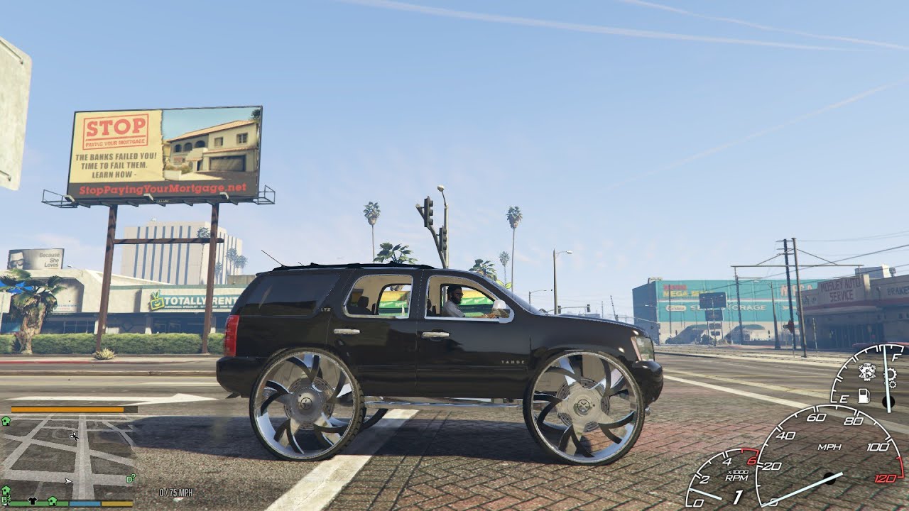 GTAV-LS LIFE MOD-TRAP JUMPING EP15- 2014 TAHOE ON 34'S - YouTube