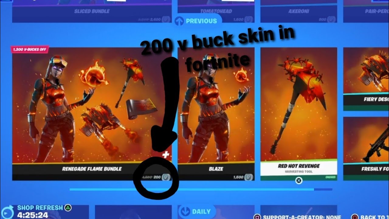 200 v buck skin in fortnite!!! - YouTube
