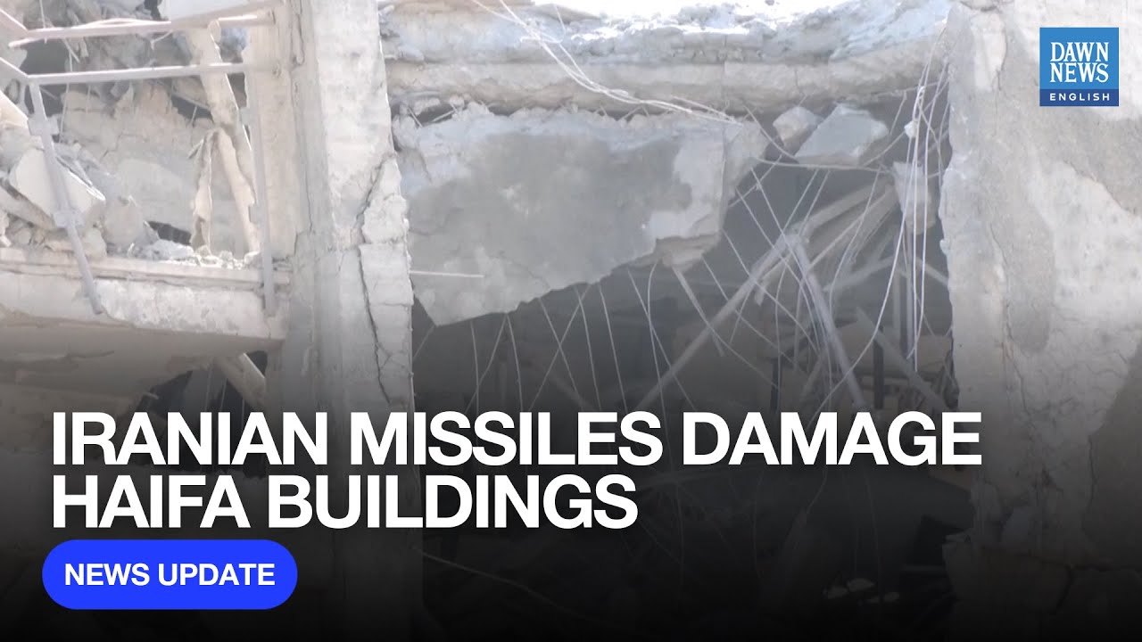 Iranian Missiles Damage Buildings in Haifa | Latest Barrage Footage ...