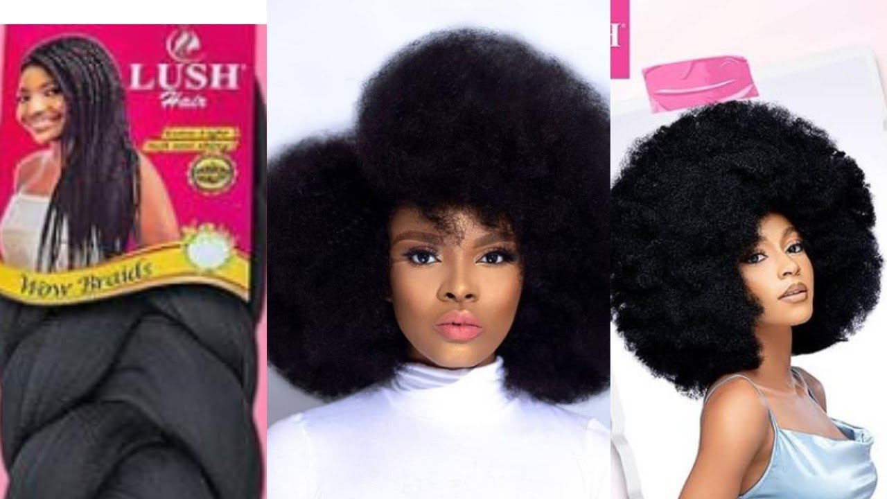 D. I. Y 5D AFRO detail wig USING Lush in wow braid extension # ...