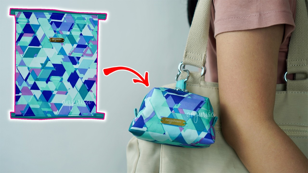 DIY Trapezoid Mini Pouch Keychain - Easy and Stylish Bag Charm Tutorial ...