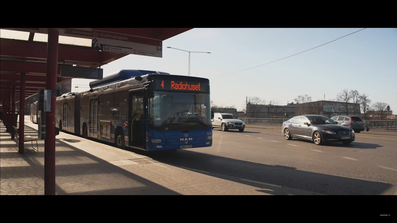 Sweden, Stockholm, bus 4 ride from Gullmarsplan to Rosenlund - YouTube