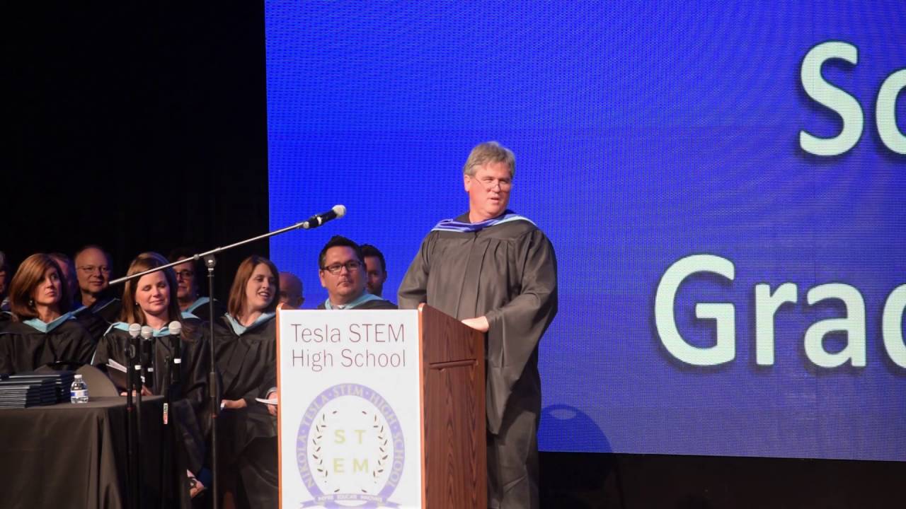 Tesla STEM Graduation 6.10.16 - Mr. Saxby - YouTube