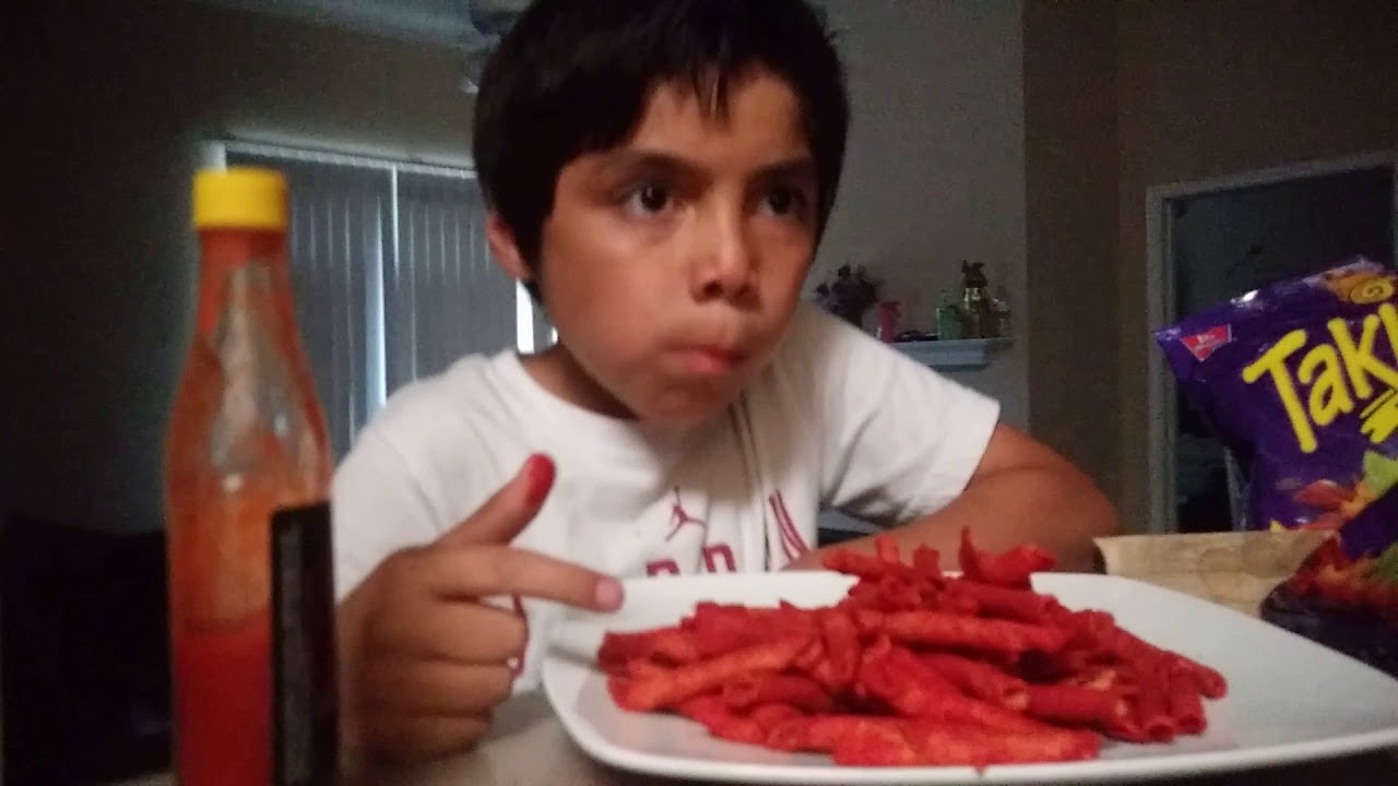 The sort of "extreme" Takis challenge - YouTube