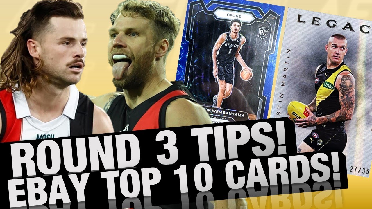 Round 3 AFL Tips | eBay Top 10 Most Expensive Cards - YouTube
