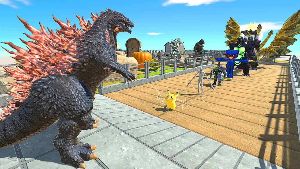 GOJIRA GODZILLA BARRACKS DEATH RUN - Animal Revolt Battle Simulator ...