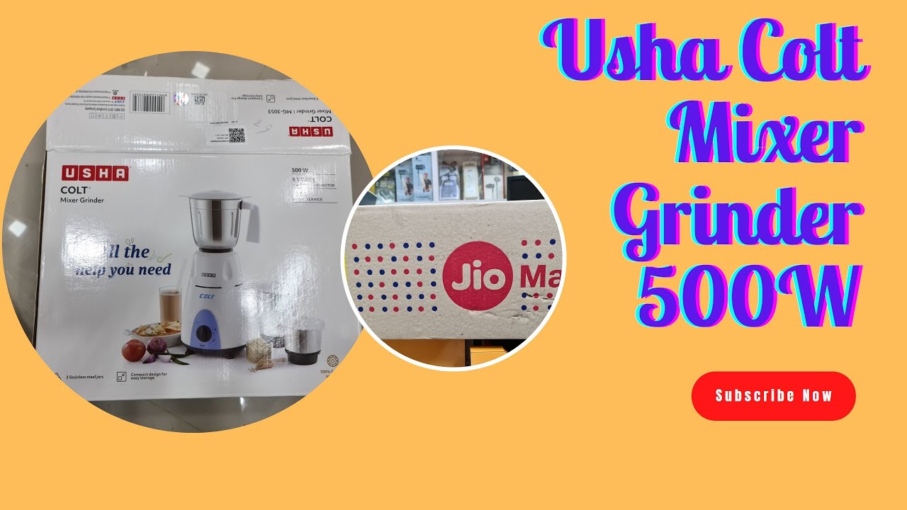 Usha Colt Mixer Grinder (MG-3053) 500-Watt 3 Jars with Copper Motor ...
