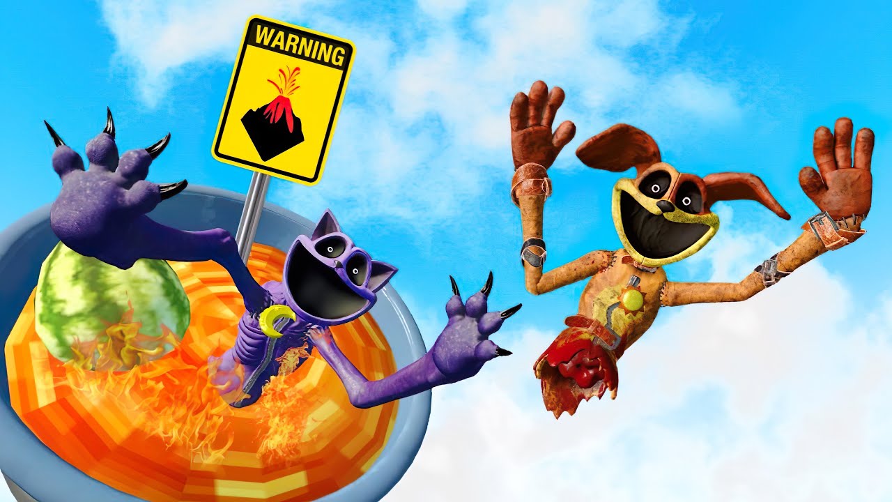 Poppy Playtime Chapter 3 - MONSTERS VS LAVA BUCKET [GMOD] - YouTube