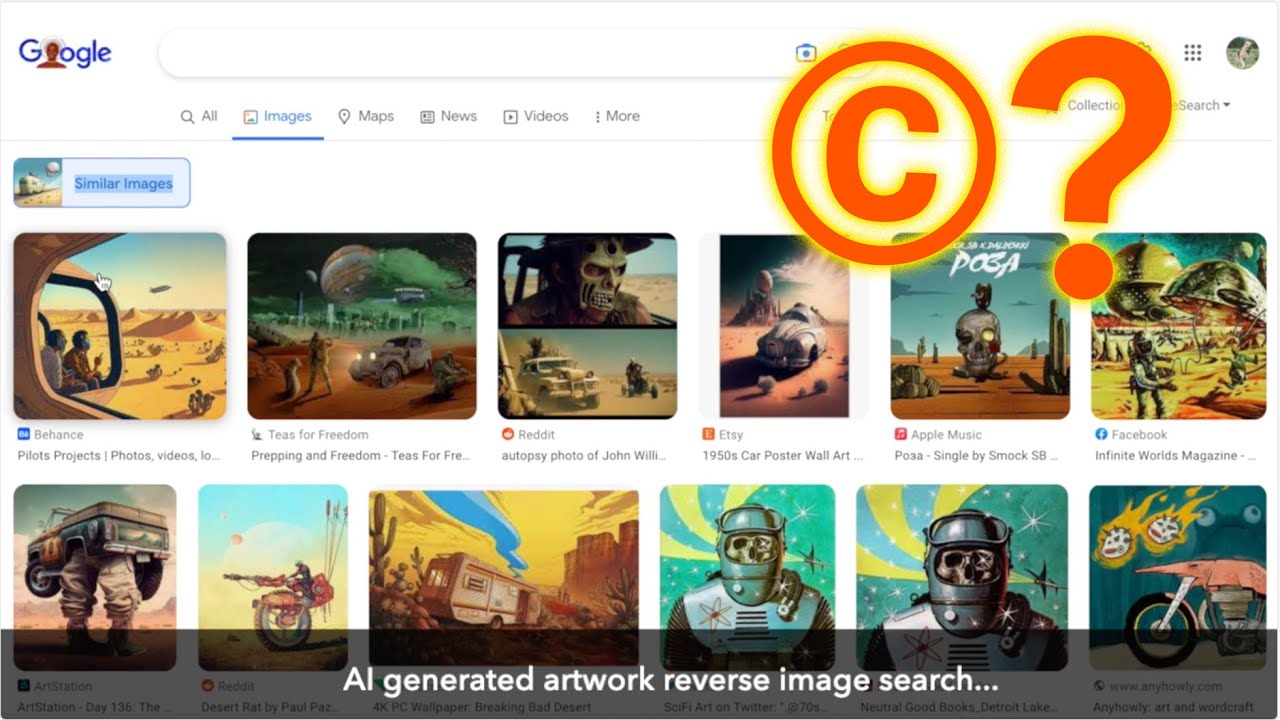 AI Generated Art Reverse Image Search - YouTube