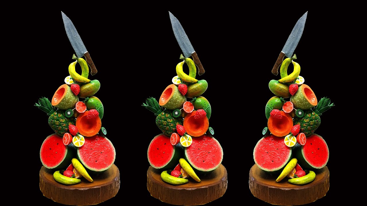 How to make artificial fruits Styrofoam | DIY artificial fruits | Mix ...