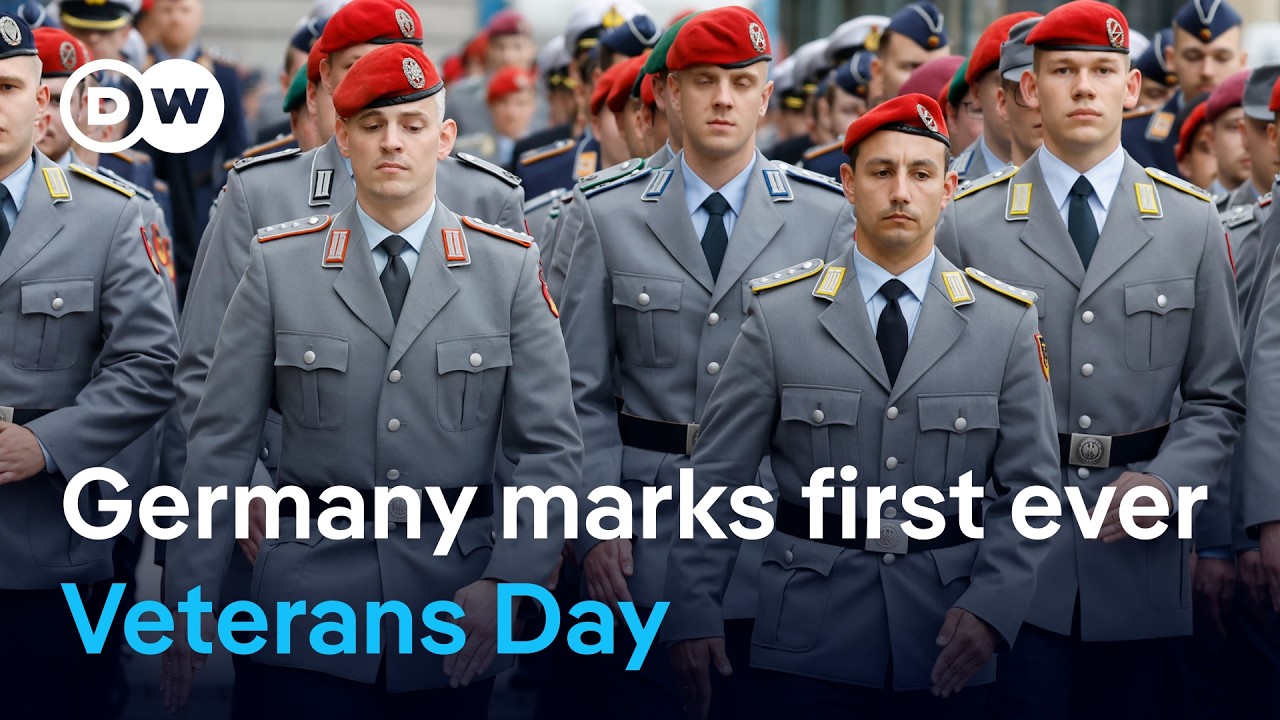 Germany observes first nationwide Veterans Day amid peace protest | DW ...