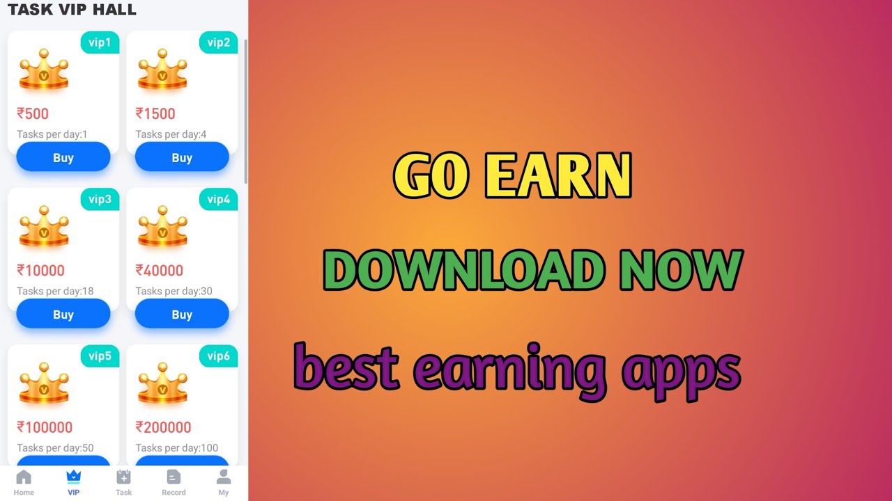 go earn app // new task apps - YouTube