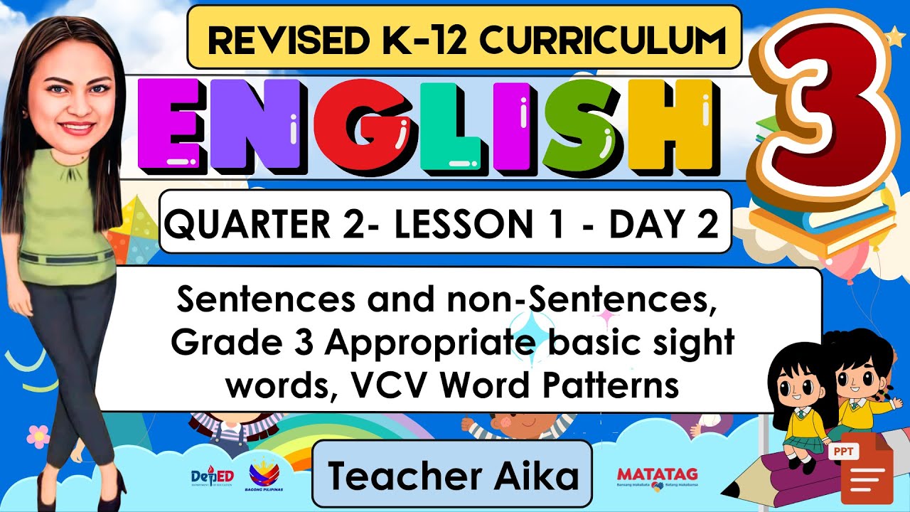 ENGLISH 3 Quarter 2 Lesson 1 Day 2| Sentences and non-Sentences ...