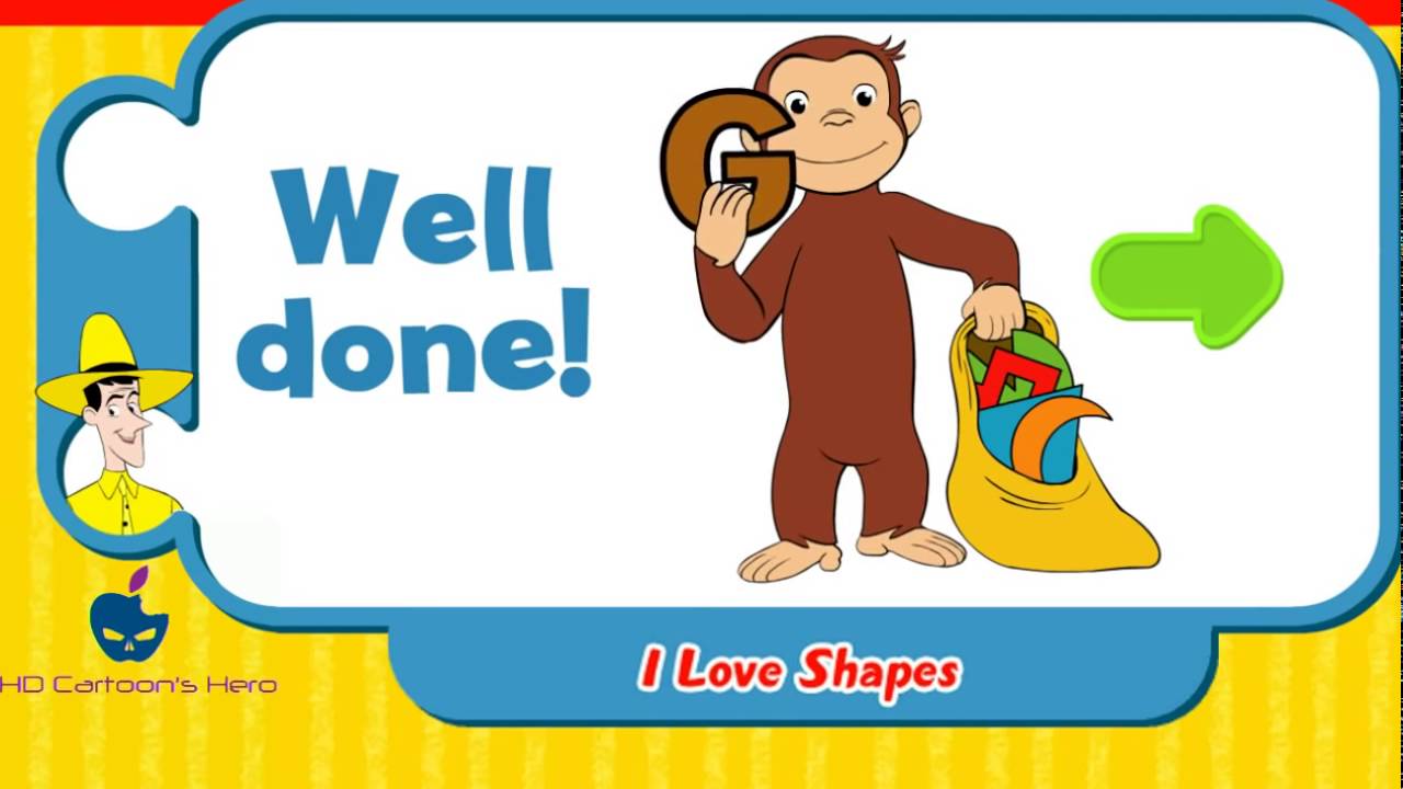 Curious George I Love Shapes Full Episodes Educational Cartoon Game [HD ...