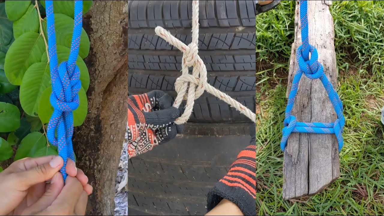 10 IDEAS OF TYING ROPE KNOTS AND TECHNIQUES. #knots #shorts - YouTube