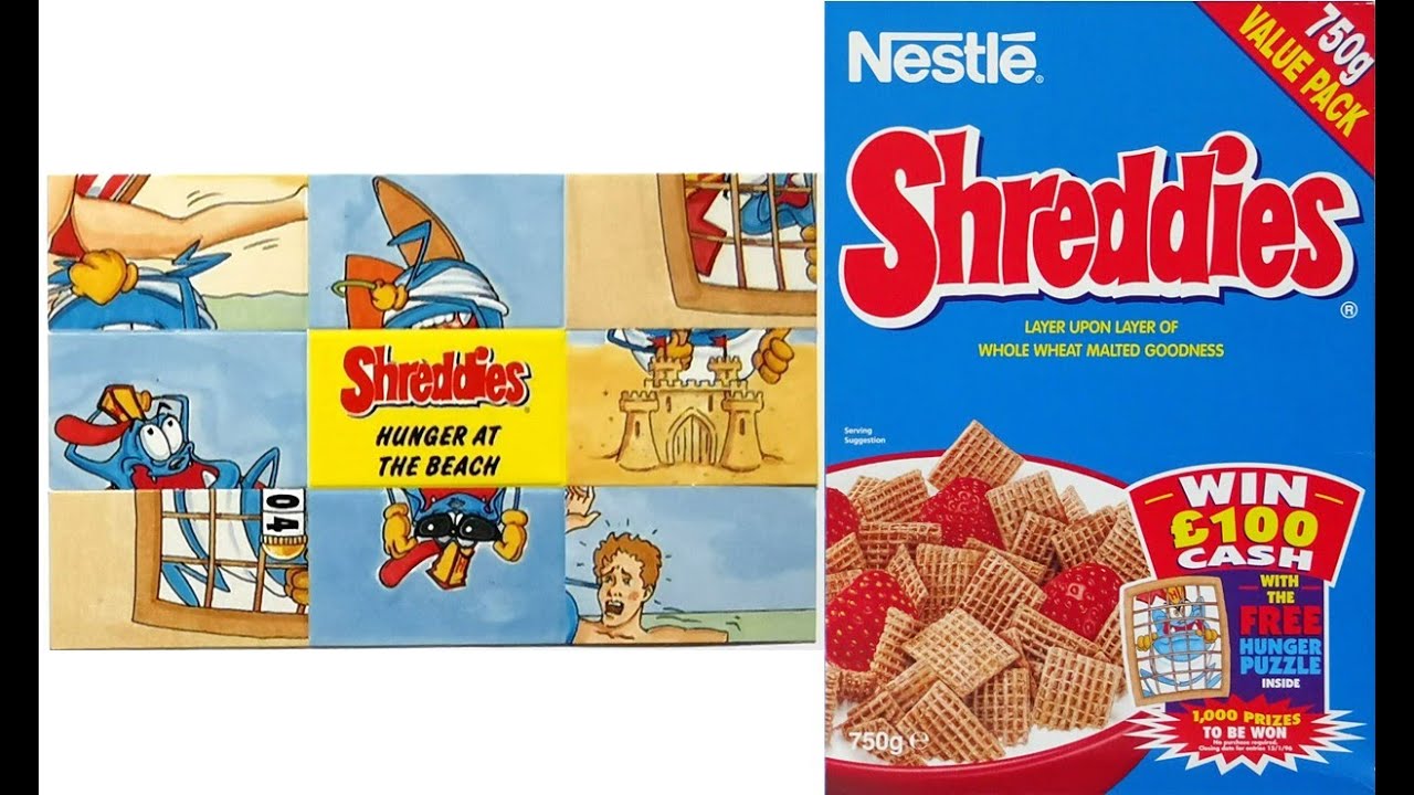 Shreddies Hunger Puzzles & Cereal Advert (1995) - YouTube