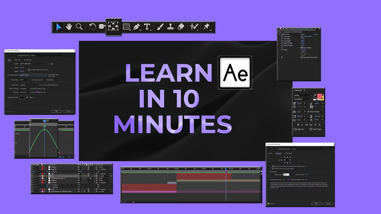 Learn After Effects In 10 Minutes | Step-by-Step Tutorial for Beginners ...