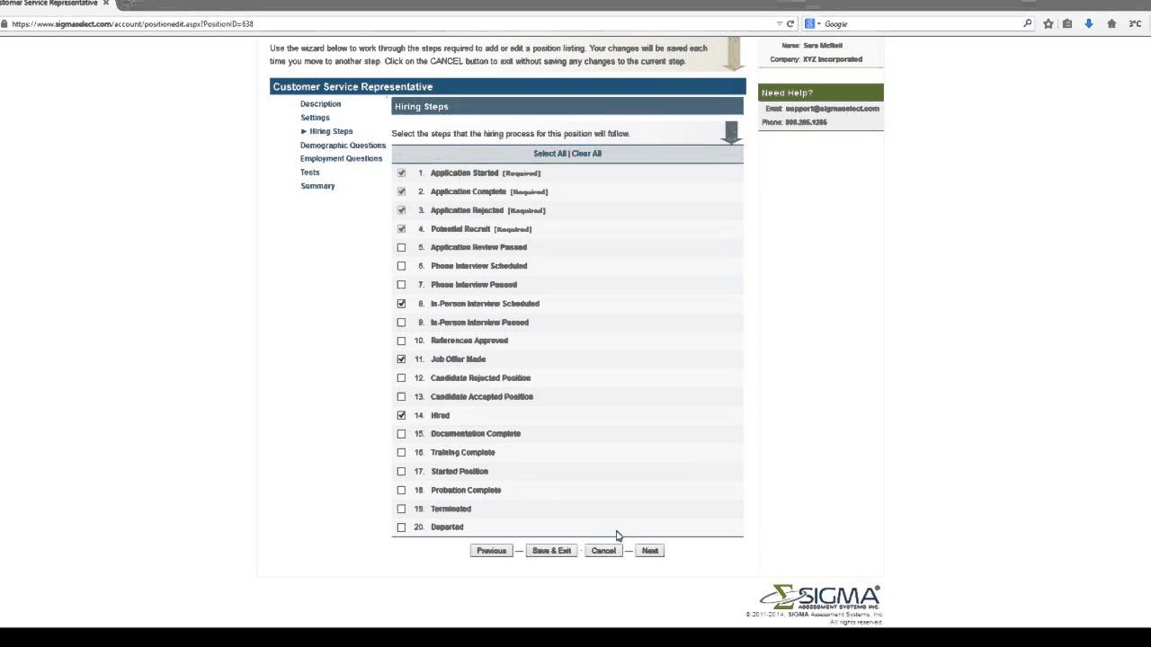 SigmaSelect.com Tutorial - Adding a Position - YouTube