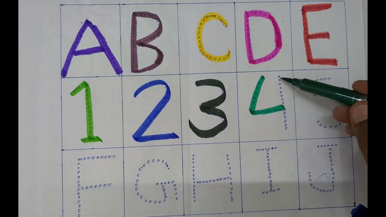 abcdefg, A for Apple B for Ball English alphabets, learning to Counting ...