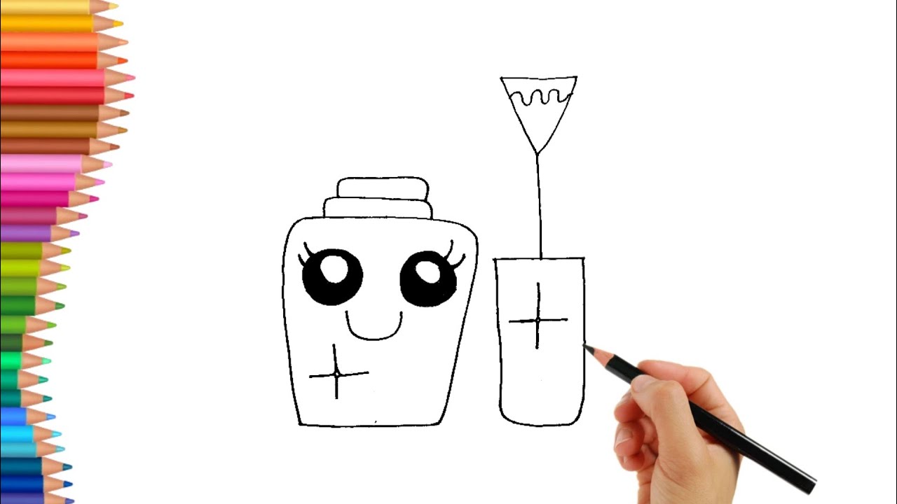 How to draw a Nail polish very simple, somser drawing academy - YouTube