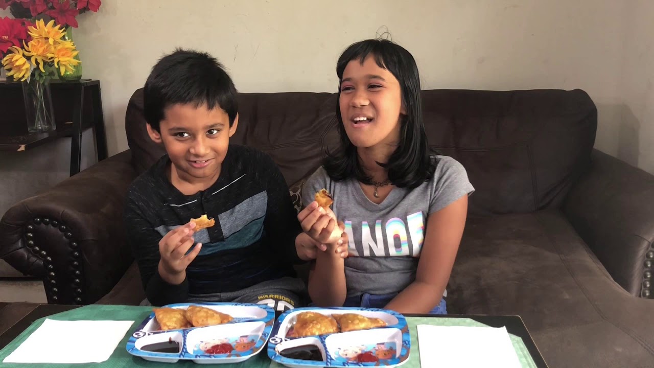 Last to Stop Eating Samosa(Singida)Food Challenge!Sister vs Brother ...