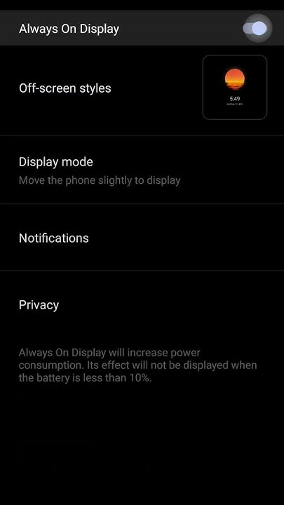 How to enable Always On Display In Iqoo - YouTube