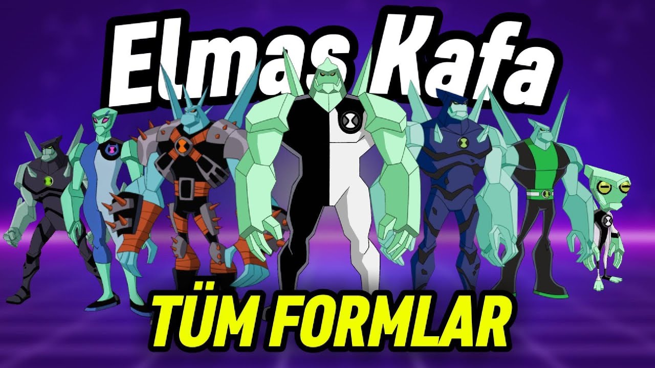 Ben 10 Elmas Kafa Tüm Formları ve Güçleri - YouTube