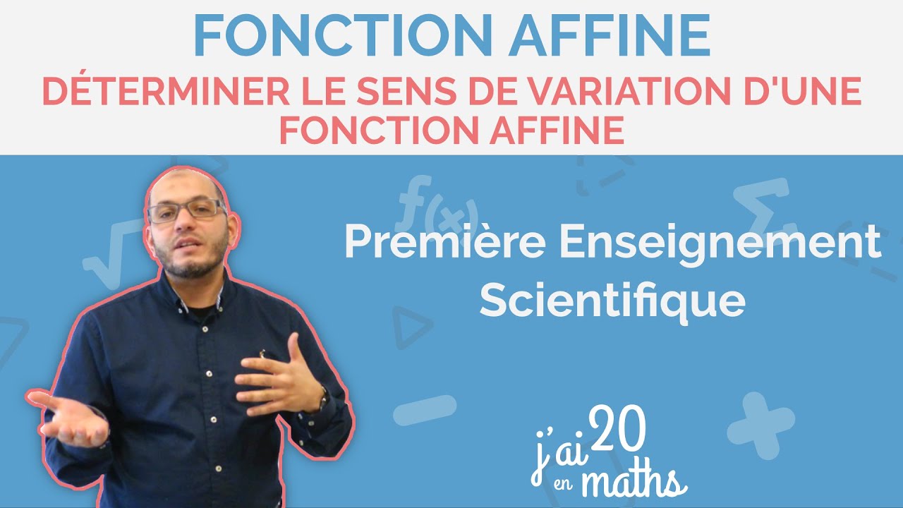 Déterminer le sens de variation d’une fonction affine - Première ...