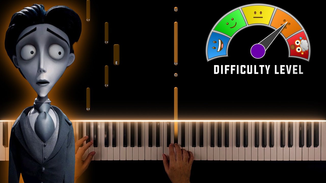 Victor’s Piano Solo - Corpse Bride | MEDIUM HARD Piano Tutorial (Slow ...