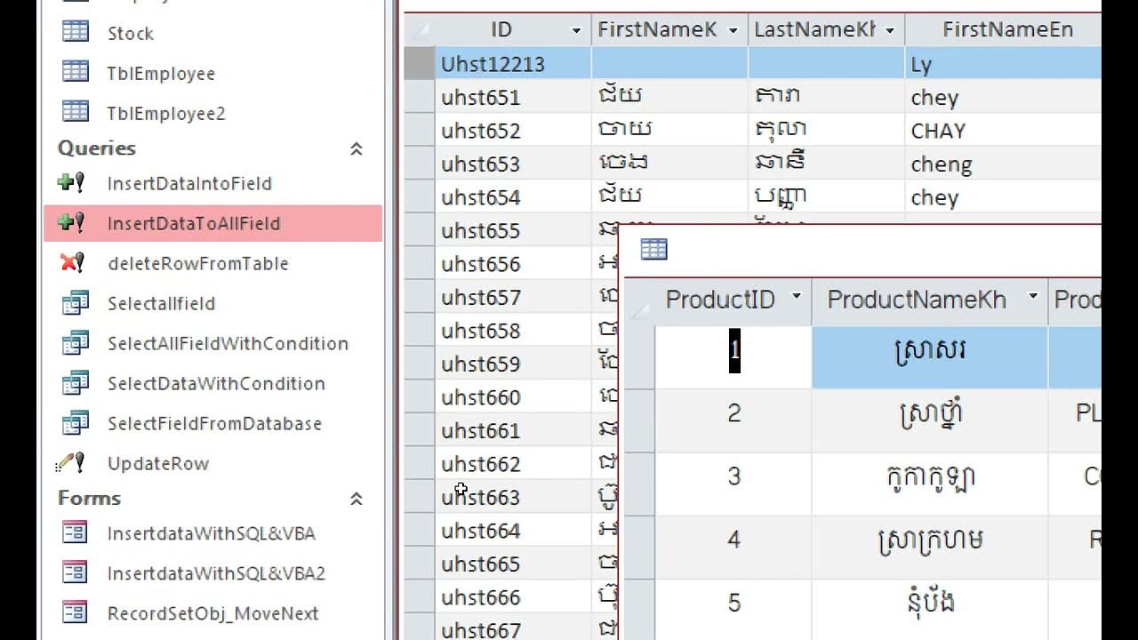 Sql&VBA Insert,Update,Delete - YouTube
