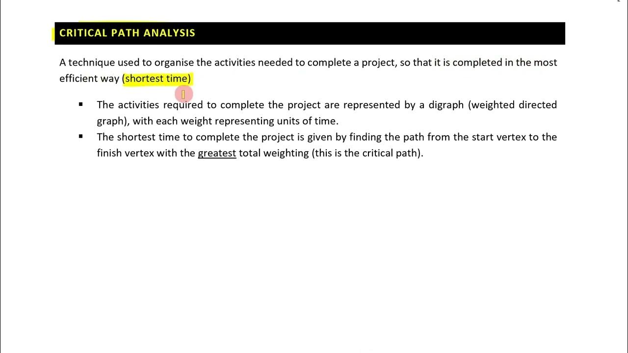 1 - Precedence Tables & Activity Networks - YouTube