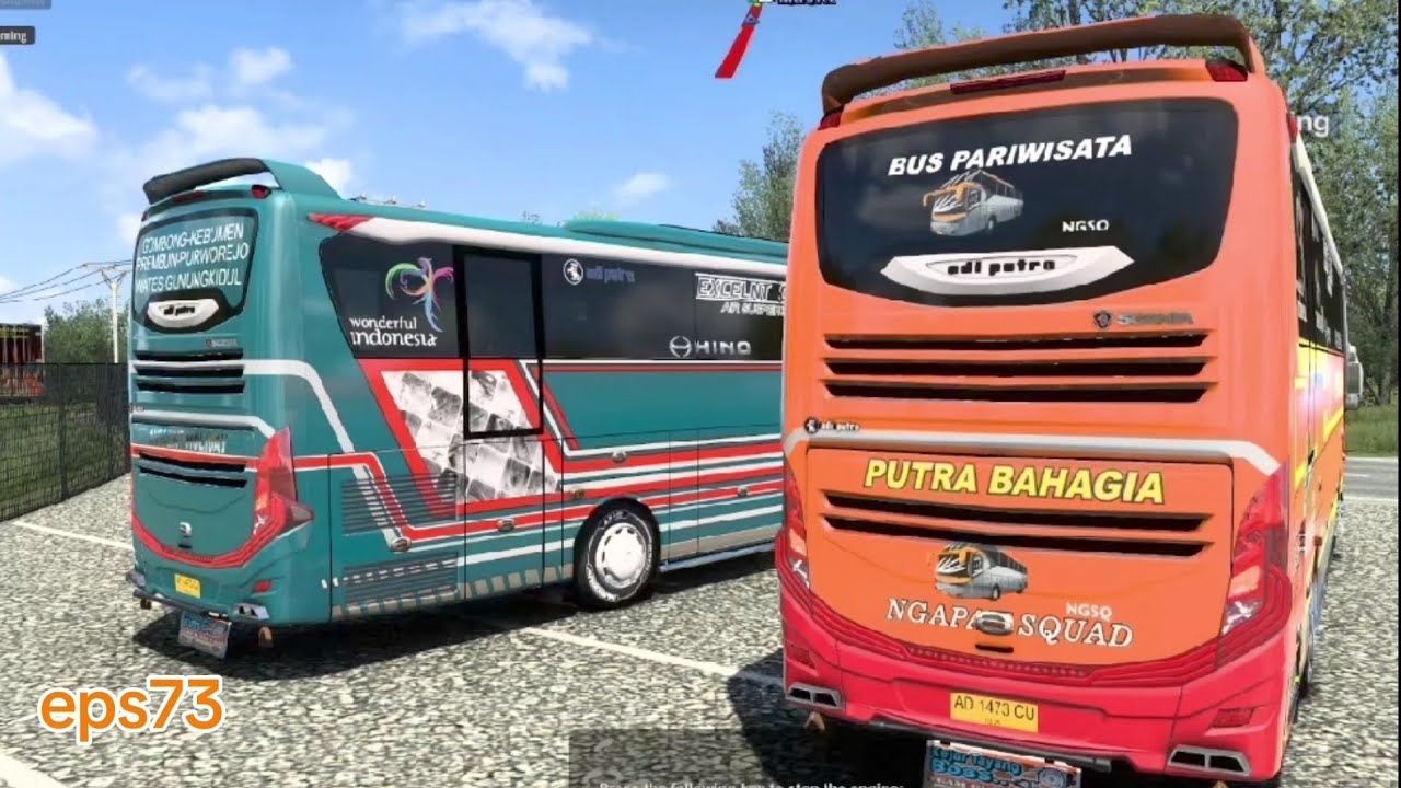 JALUR SELATAN BUS PARIWISATA PUTRA BAHAGIA & AVICENT HOLIDAY || ets2 ...