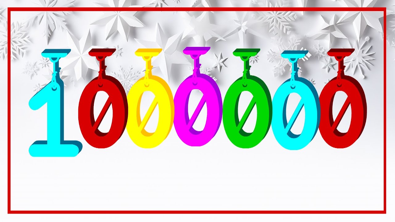Numbers 1 to 1000000 3D colorful | Números de 1 a 1000000 |1-1000000 ...