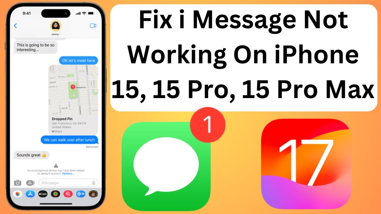 How To Fix iMessage Not Working On iPhone 15, 15 Pro, 15 Pro Max - YouTube