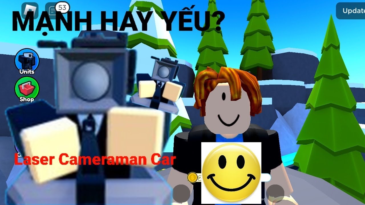 Toilet Tower Defense #3: Laser Cameraman Car MẠNH HAY YẾU? Vượt hard ...