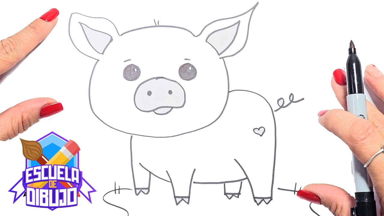 ¿Cómo Dibujar un CERDO? 🐷🐖Dibujo de un CHANCO Paso a Paso 🐽 - YouTube