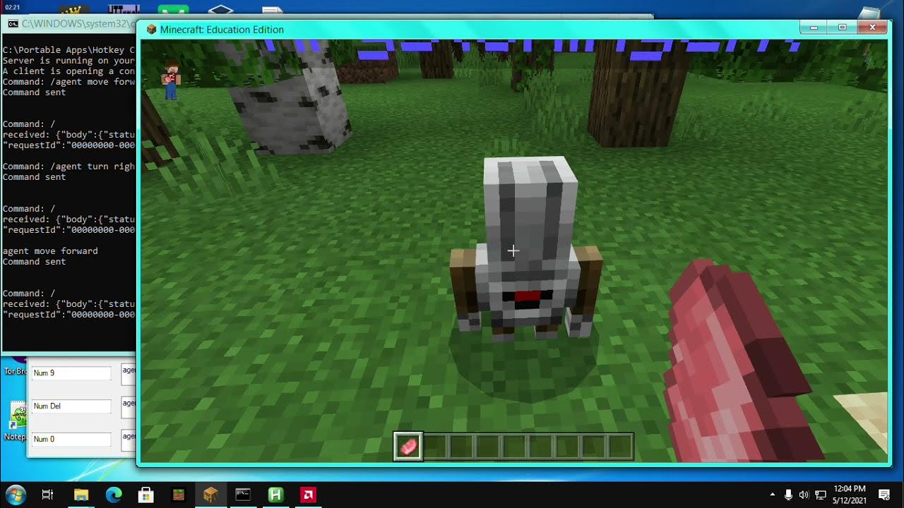 Messing with minecraft bedrock websocket(Agent) - YouTube