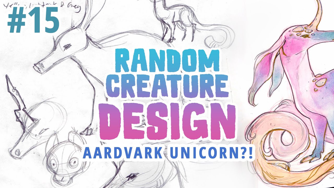 Aardvark Unicorn?! RANDOM CREATURE DESIGN #15 - YouTube
