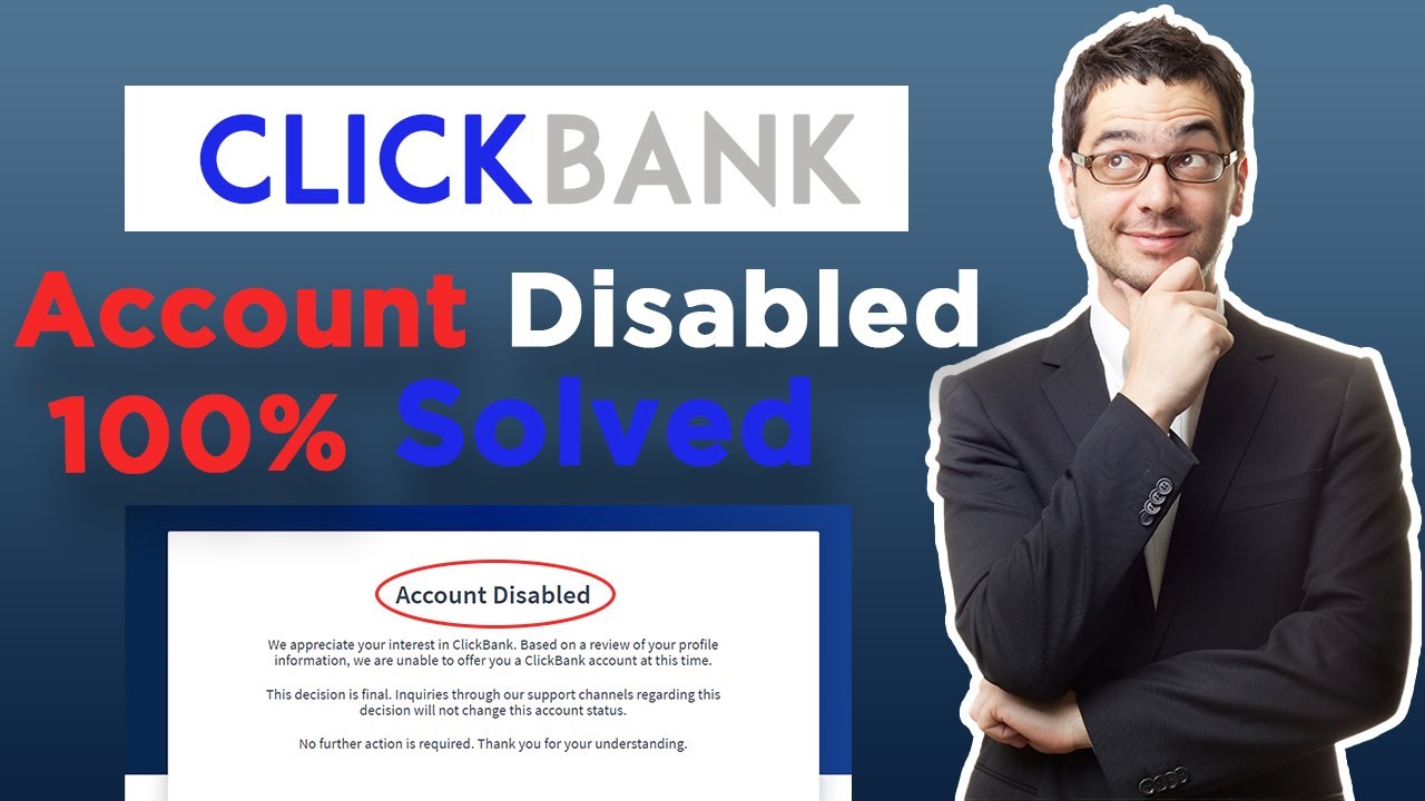 How To Solve Clickbank Sign Up Problem | Clickbank Account Disabled ...