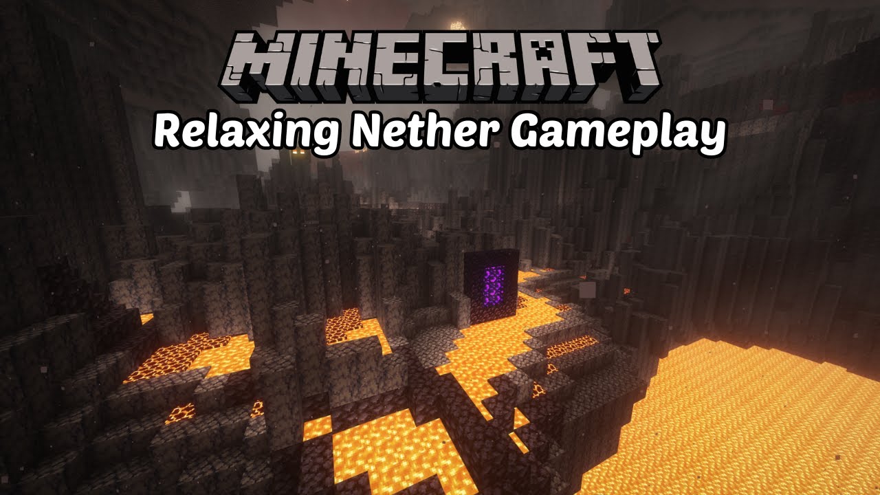 Calming Minecraft Nether shader Gameplay with ambient sounds! - YouTube