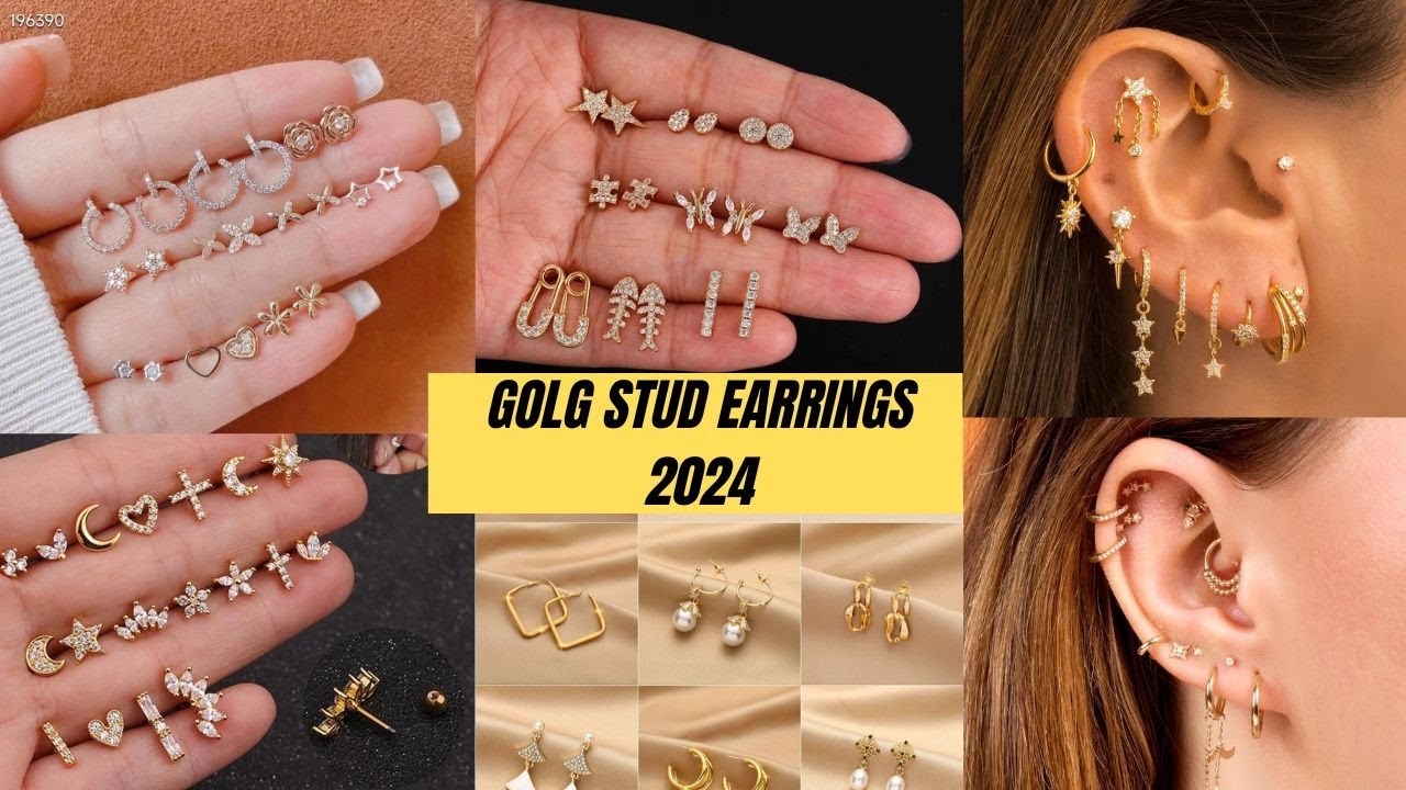Gold Stud Earrings2024 Trends | Fashion Tips & Trends | Gold Earrings ...