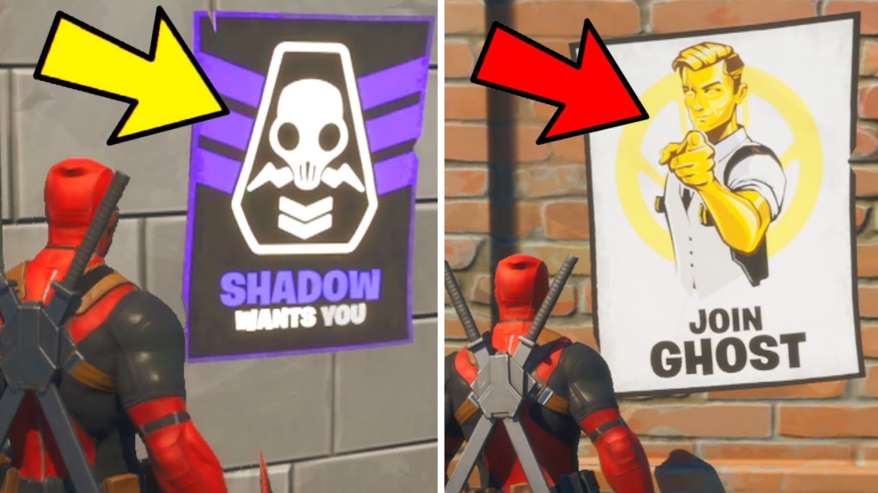 Deface GHOST or SHADOW Posters Fortnite - YouTube