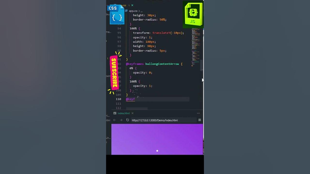 Animated Tooltip Only CSS #css #js #html - YouTube